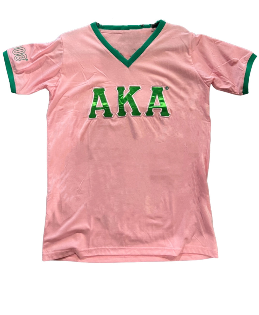 AKA V Neck Tee-1908